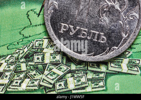 Rubl coins macro with financial background Stock Photo - Alamy