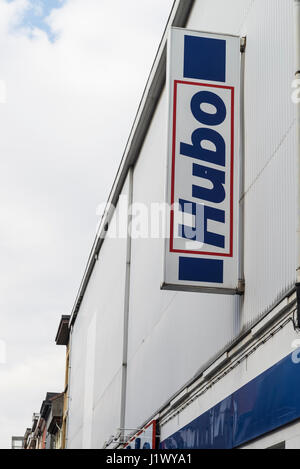 Hubo store, logo and sign Stock Photo - Alamy