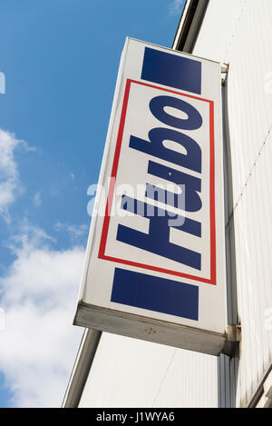 Hubo store, logo and sign Stock Photo - Alamy
