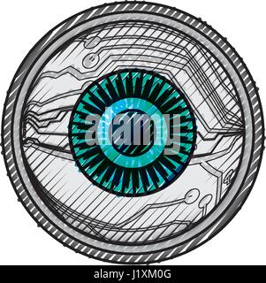 Surveillance eye symbol scribble Stock Vector Image & Art - Alamy