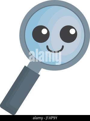 kawaii cute funny magnifying glass Stock Vector Image & Art - Alamy