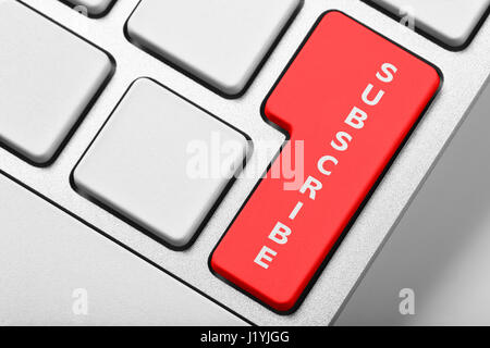 Register keyboard red button. Close up Stock Photo - Alamy