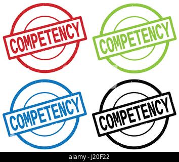 COMPETENCY text written on red dash stamp sign Stock Photo - Alamy