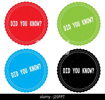 DID YOU KNOW? text written on blue-black grungy stamp sign Stock Photo ...