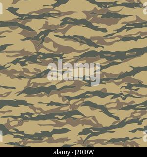 Desert Tiger stripe Camouflage seamless patterns. Vector Illustration ...