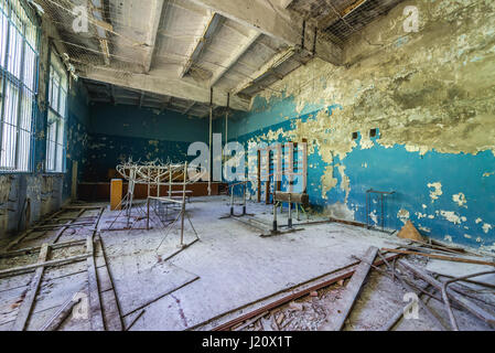 inside the high school in Chernobyl-2 military base next to Duga-3 ...