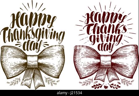 happy thanksgiving lettering calligraphy text brush vector Stock Vector ...
