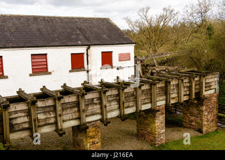 Mill race, to divert water to the waterwheel at Wellbrook Beetling Mill ...