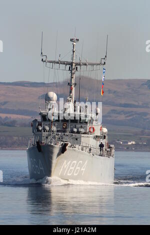 HNLMS Willemstad (M864), an Alkmaar-class minehunter of the Royal ...