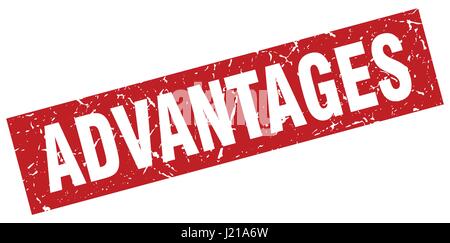 advantages stamp. advantages square grunge red sign Stock Vector Image ...
