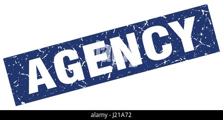 square grunge blue agency stamp Stock Vector Image & Art - Alamy