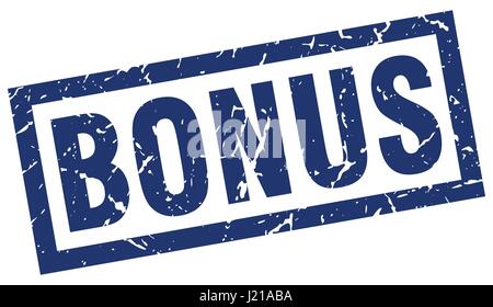 square grunge blue bonus stamp Stock Vector Image & Art - Alamy