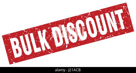 square grunge red bulk discount stamp Stock Vector Image & Art - Alamy
