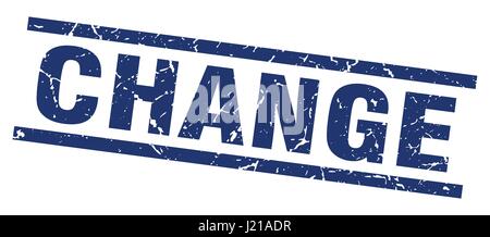 square grunge blue change stamp Stock Vector Image & Art - Alamy