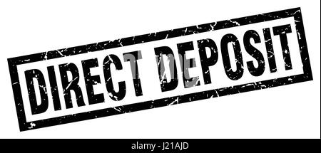 square grunge black direct deposit stamp Stock Vector Image & Art - Alamy