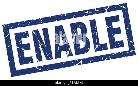 enable stamp. enable square grunge blue sign Stock Vector Image & Art ...