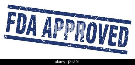 square grunge blue fda approved stamp Stock Vector Image & Art - Alamy