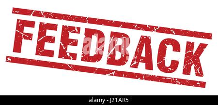 square grunge red feedback stamp Stock Vector Image & Art - Alamy
