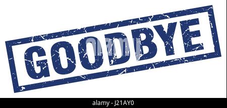 square grunge blue goodbye stamp Stock Vector Image & Art - Alamy