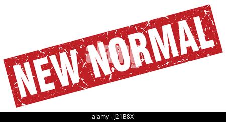 new normal stamp. new normal square grungy red sign Stock Vector Image ...