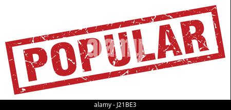square grunge red most popular stamp Stock Vector Image & Art - Alamy