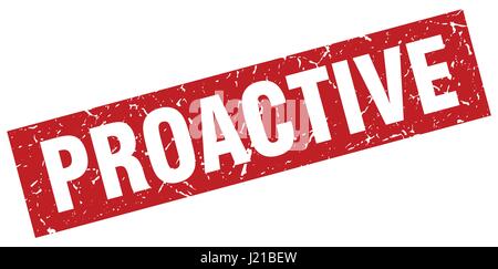 square grunge red proactive stamp Stock Vector Image & Art - Alamy