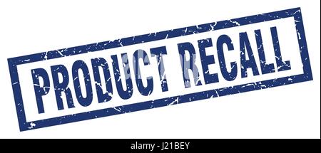 square grunge blue product recall stamp Stock Vector Image & Art - Alamy