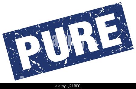 square grunge blue pure stamp Stock Vector Image & Art - Alamy