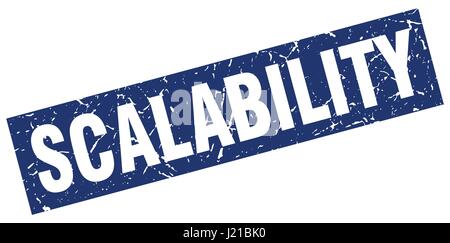 square grunge blue scalability stamp Stock Vector Image & Art - Alamy