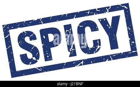 spicy stamp. spicy square grungy blue sign Stock Vector Image & Art - Alamy