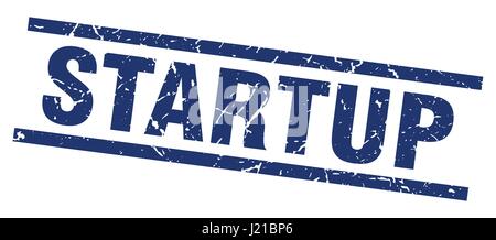 startup stamp. startup square grungy blue sign Stock Vector Image & Art ...