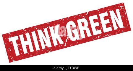 square grunge red think green stamp Stock Vector Image & Art - Alamy