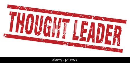 square grunge red thought leader stamp Stock Vector Image & Art - Alamy
