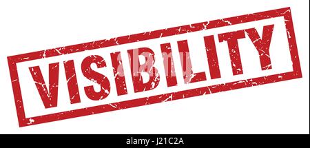 square grunge red visibility stamp Stock Vector Image & Art - Alamy
