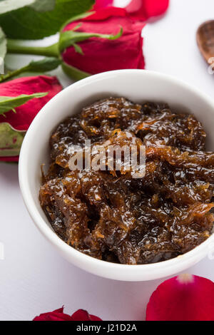 Gulkand, also known as Gulqand, is a sweet preserve of rose petals ...