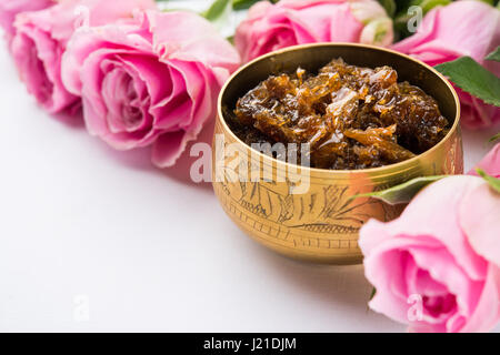 Gulkand, also known as Gulqand, is a sweet preserve of rose petals ...