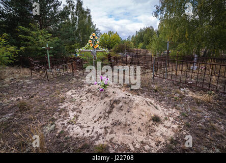 Cemetery in Pripyat ghost city of Chernobyl Nuclear Power Plant Zone of ...