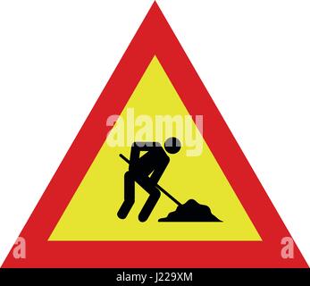 Road signs work in progress Stock Vector Image & Art - Alamy