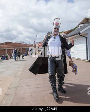 Man dressed like a zombie at the Whitby Goth Weekend in North Yorkshire ...