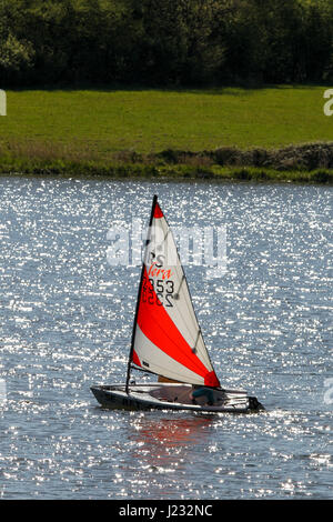 Sail boats on Pennington Flash lake, Leigh, Lancashire, UK Stock Photo ...