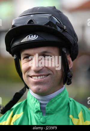 Pat Dobbs, jockey at Newmarket Racecourse, Newmarket. Picture date ...