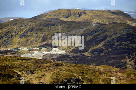 Mining Operations at Foss Barytes Mine near Aberfeldy, Below the ...
