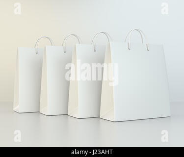 blank shopping paper bags template set Stock Photo - Alamy