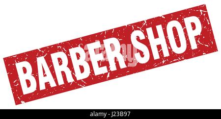 square grunge red barber shop stamp Stock Vector Image & Art - Alamy