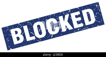 blocked stamp. blocked square grungy blue sign Stock Vector Image & Art ...