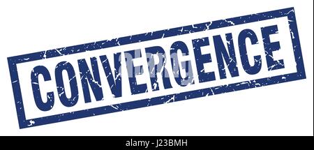 square grunge blue convergence stamp Stock Vector Image & Art - Alamy