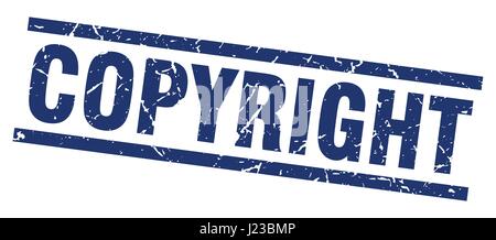 square grunge blue copyright stamp Stock Vector Image & Art - Alamy