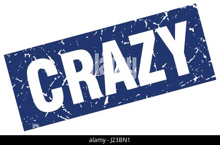 square grunge blue crazy stamp Stock Vector Image & Art - Alamy