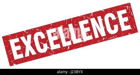 excellence stamp. excellence square grungy red sign Stock Vector Image ...