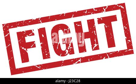 fight stamp. fight square grungy red sign Stock Vector Image & Art - Alamy